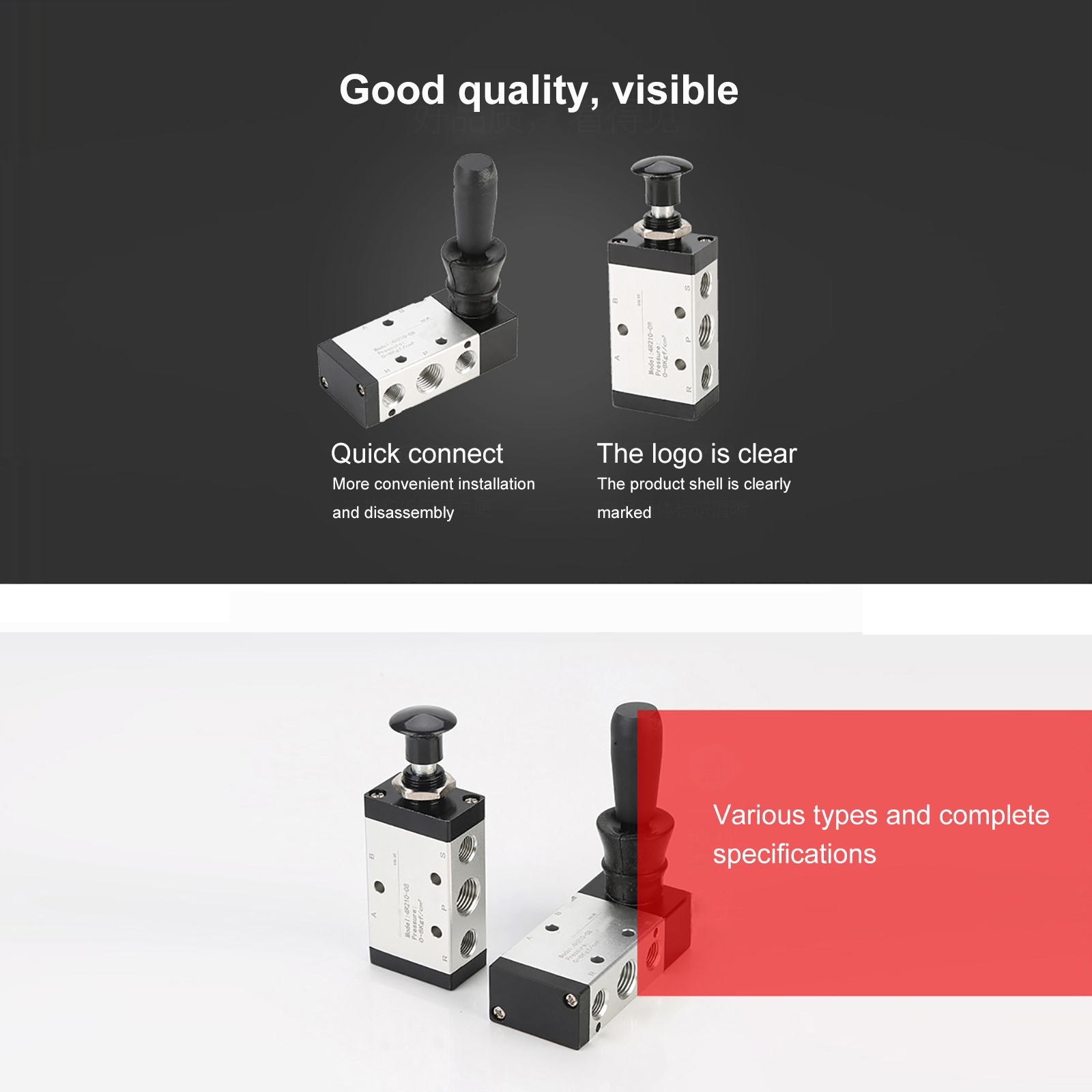Pneumatic Switch Manual Valve 3H4H 3R4R Hand Plate... – Grandado