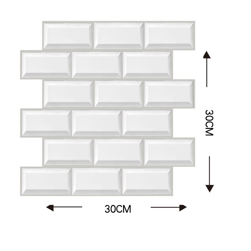 3D Pvc Witte Muur Papier Baksteen Steen Behang Zel... – Vicedeal