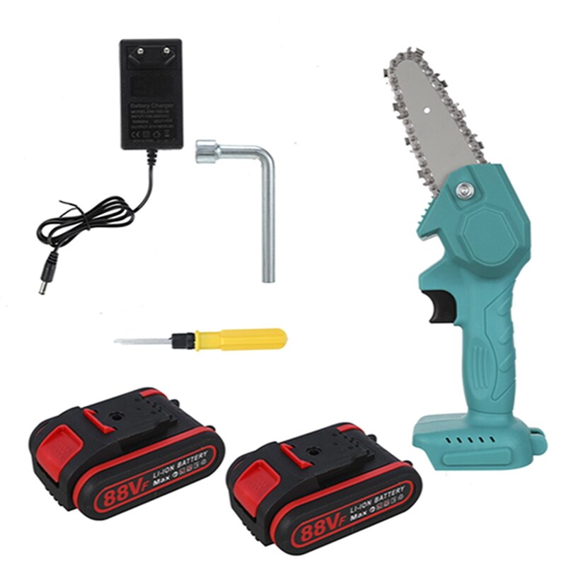 1080W 4 Inch 88VF Mini Electric Chain Saw With 2PC... – Vicedeal