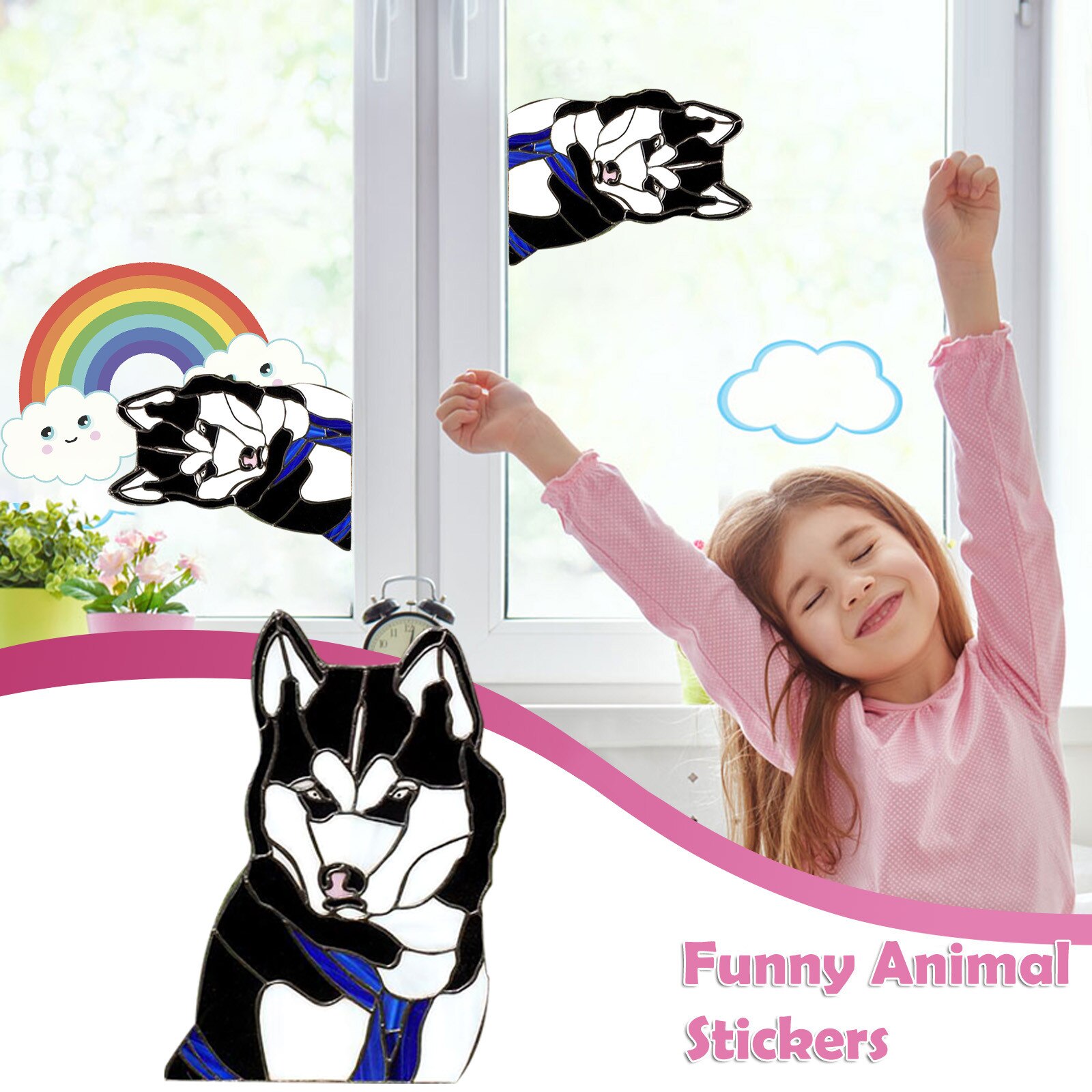 1/2/5PCS Funny Husky Dog Personality Interest Stic... – Grandado