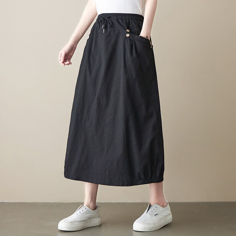 Zomer Rokken 2022 Aankomst Katoen Zakken Knop Mode... – Vicedeal