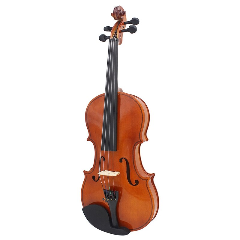 Violin Natural Acoustic Solid Wood Spruce Flame Ma... – Grandado