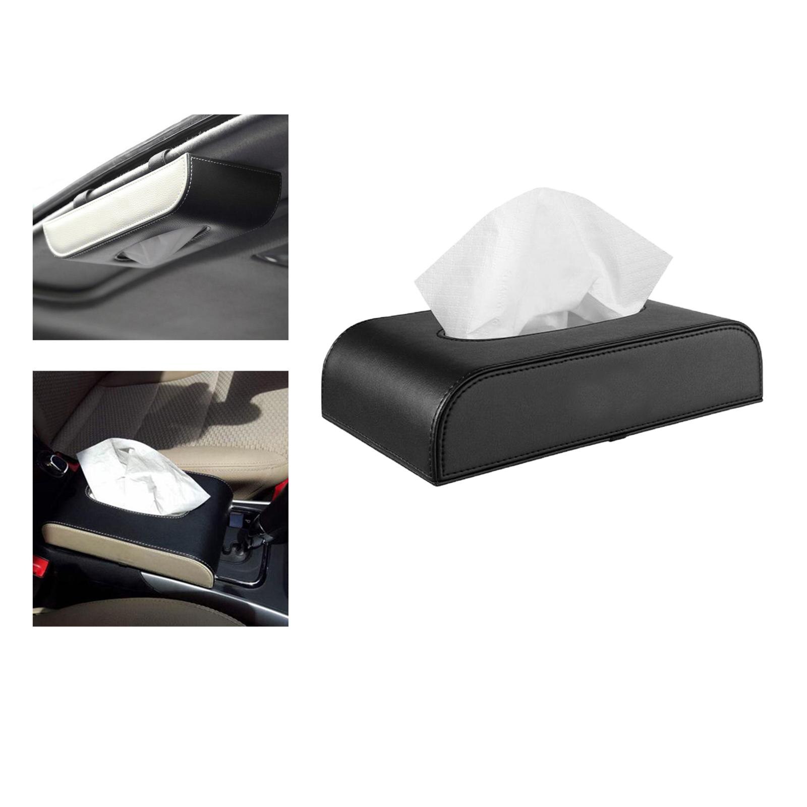 Car Auto PU Leather Paper Towel Case Napkin Holder... – Grandado