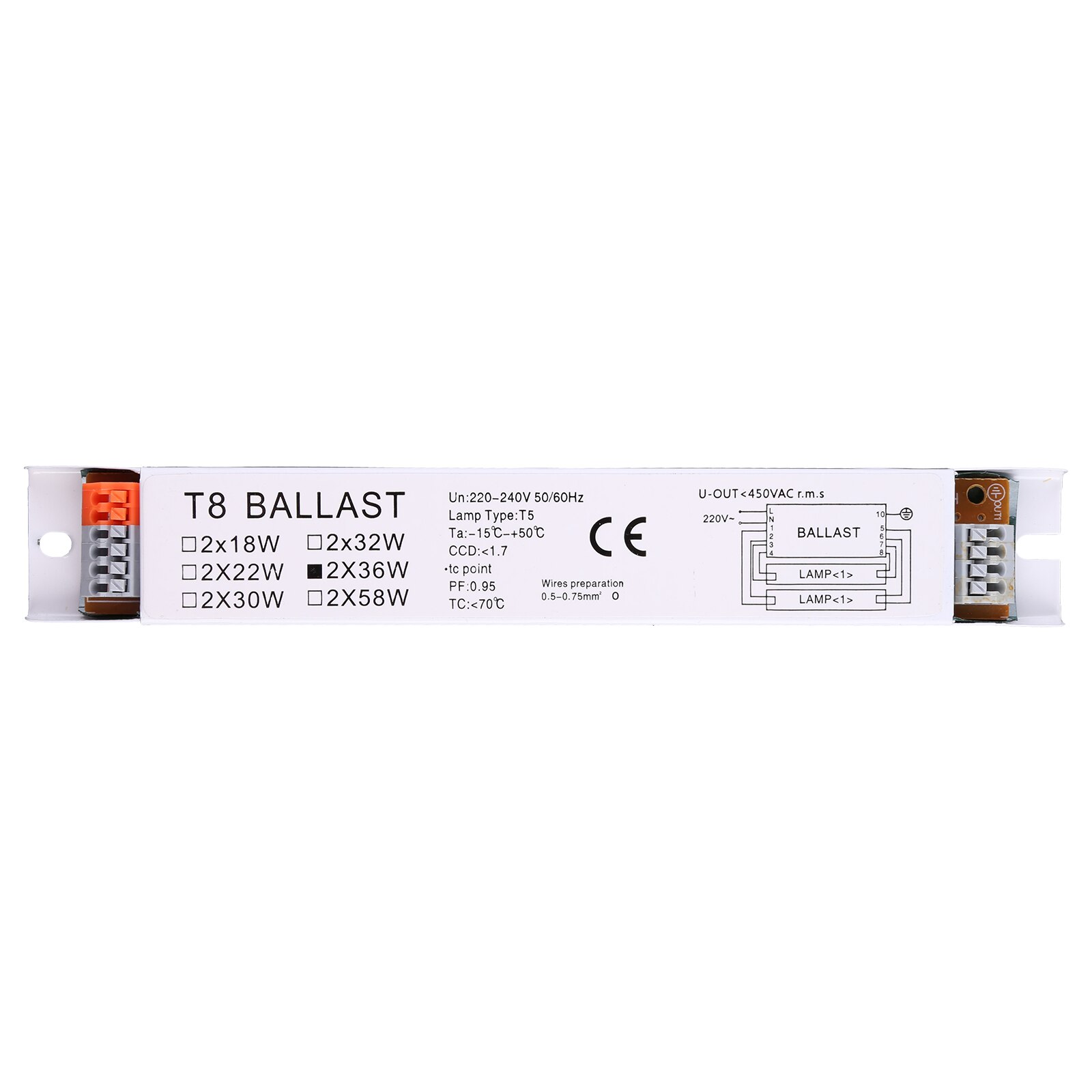 220-240V AC 2x36W Wide Voltage T8 Electronic Balla... – Vicedeal