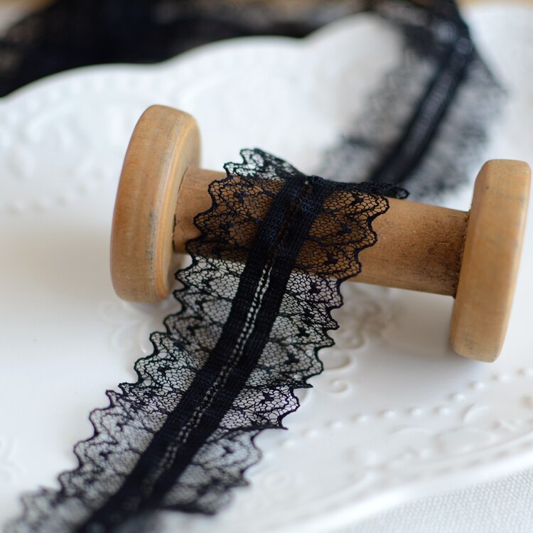 1Meter/Pretty White Black Ruffle Elastic Lace Trim... – Vicedeal