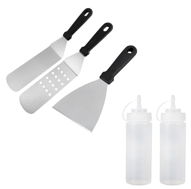 5pcs Stainless Steel Spatula Bbq Tools Barbecue Se... – Vicedeal
