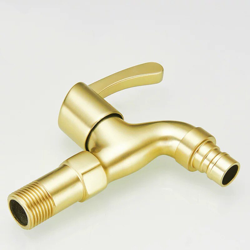 Guldborste mässing kall kran guldkran enkel kall m... – Grandado
