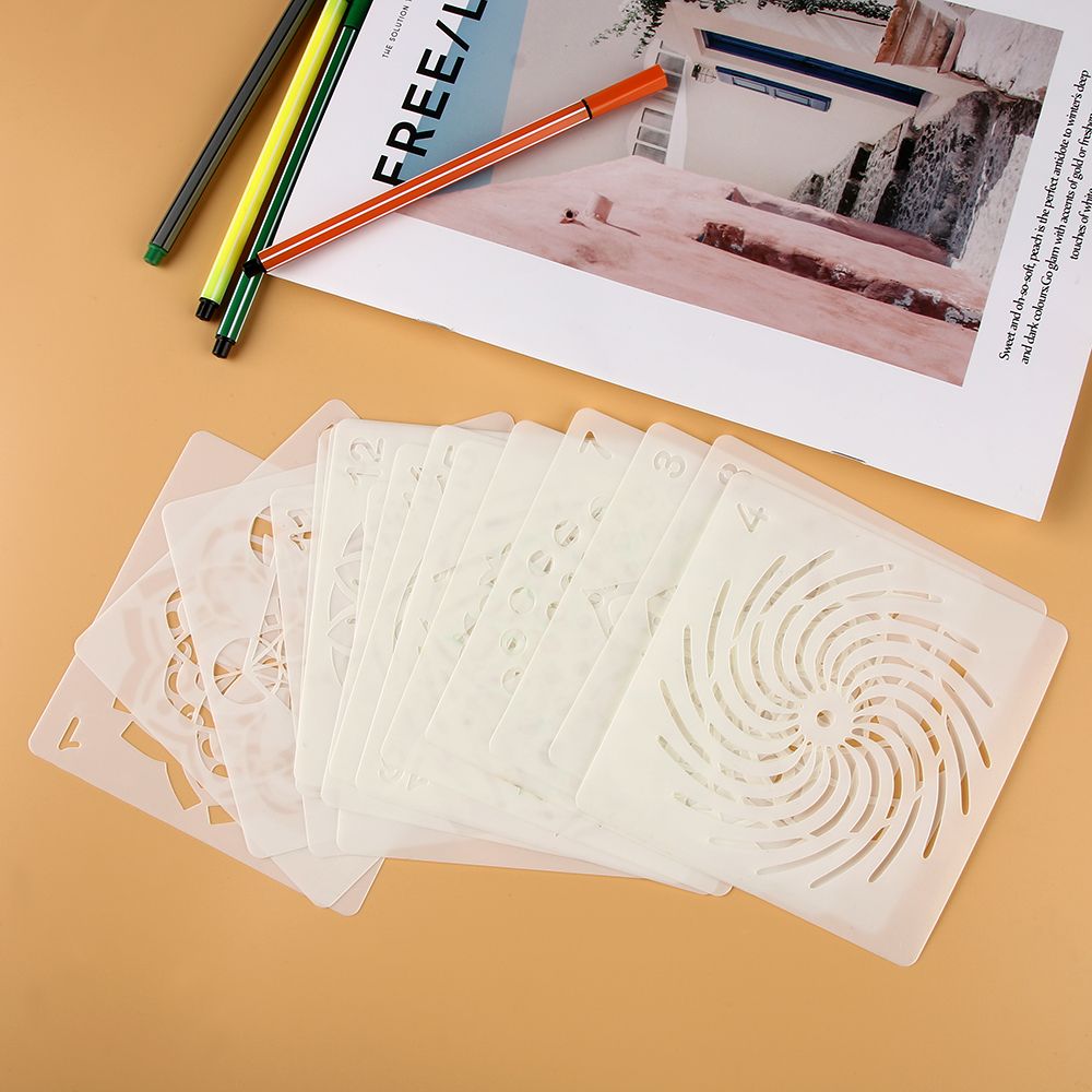 Mandala Auxiliar Layering Stencils, Artesanato DIY... – Vicedeal