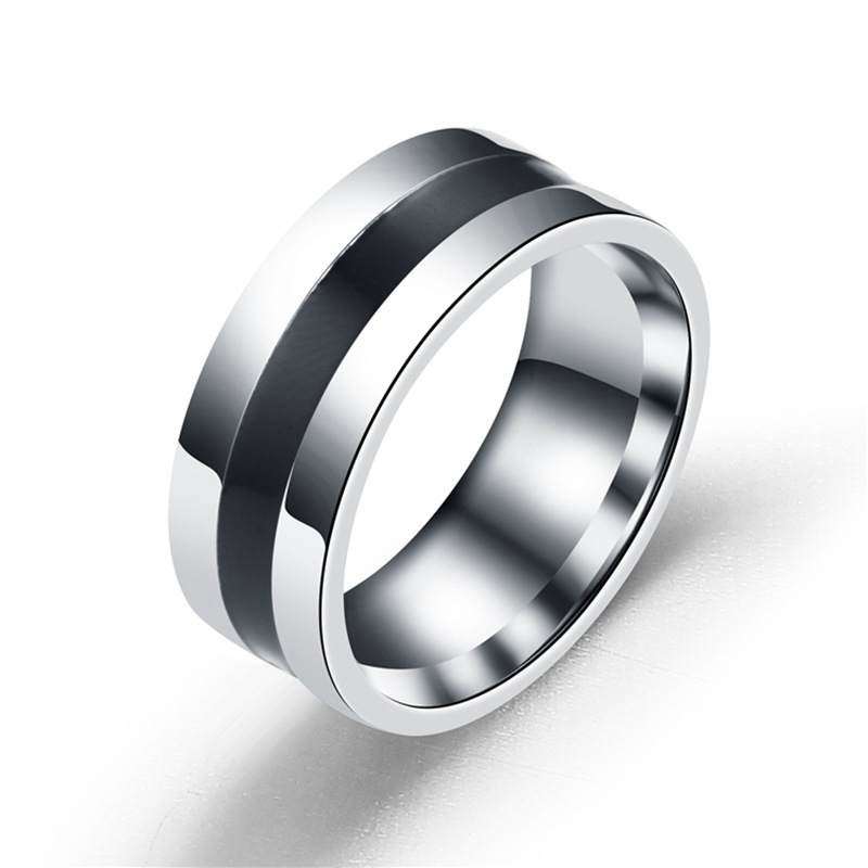 316l mænd epoxy titanium rustfri ring elsker par r... – Grandado