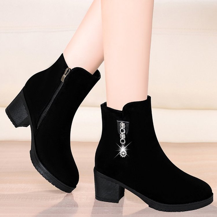 Lente Winter Mode Flock Enkellaarsjes Ronde Neus R... – Grandado