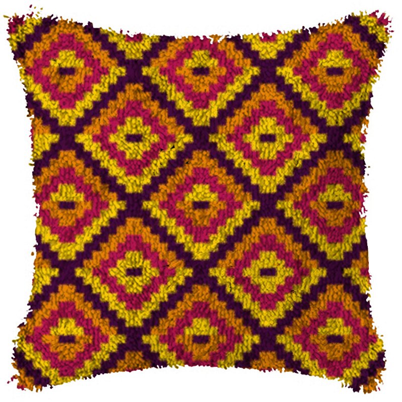 lattice DIY Latch Hook Rug Kit Segment Embroidery ... – Grandado