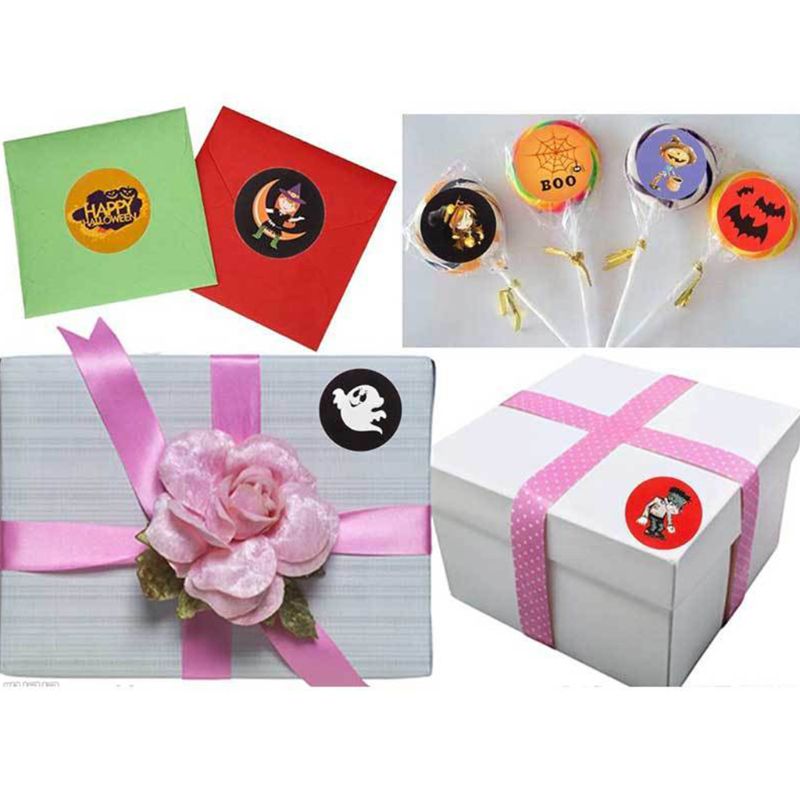 Leuke Cartoon Halloween Elements Print Label Stick... – Grandado