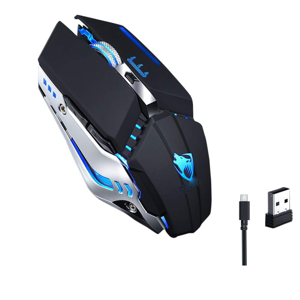 for T-wolf Q15 USB Wireless Mouse Charging Silent Mute Light Touch ...