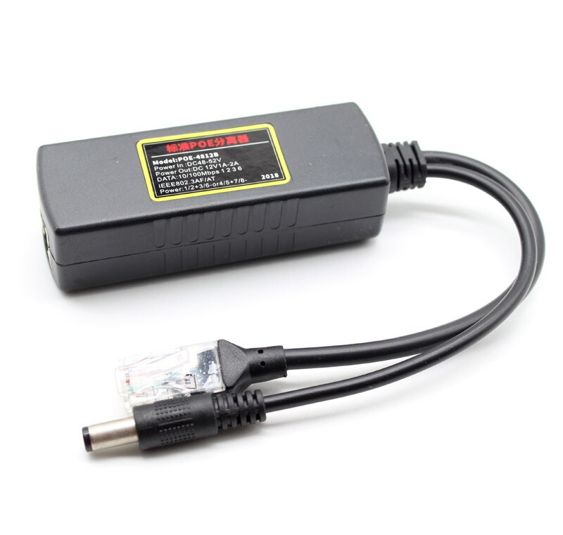 POE Splitter IEEE 802.3AT Standaard 12 v/1A-2A DC ... – Vicedeal