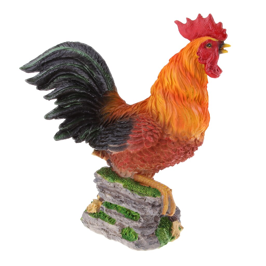 1pc Red Resin Chicken Rooster Decorations for Gard... – Vicedeal