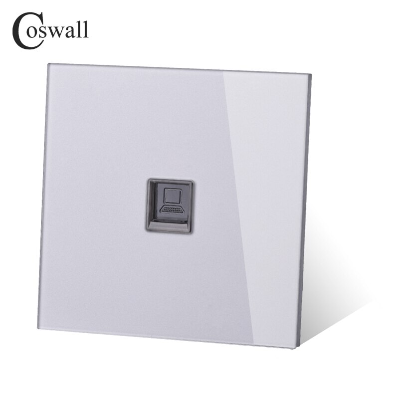 COSWALL Crystal Tempered Glass Panel Wall Socket R... – Vicedeal