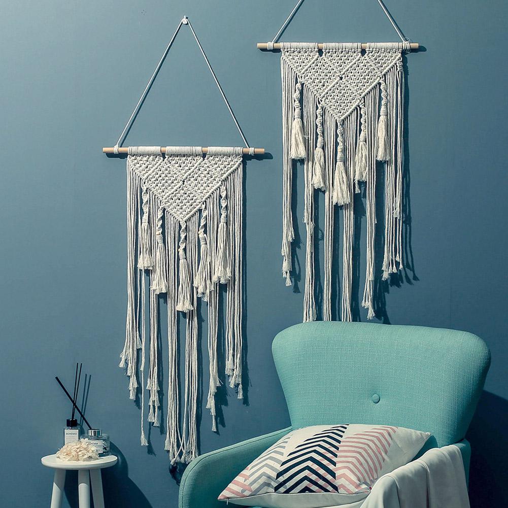 Macrame væghængende gobelin vægdekor boho chic boh... – Vicedeal