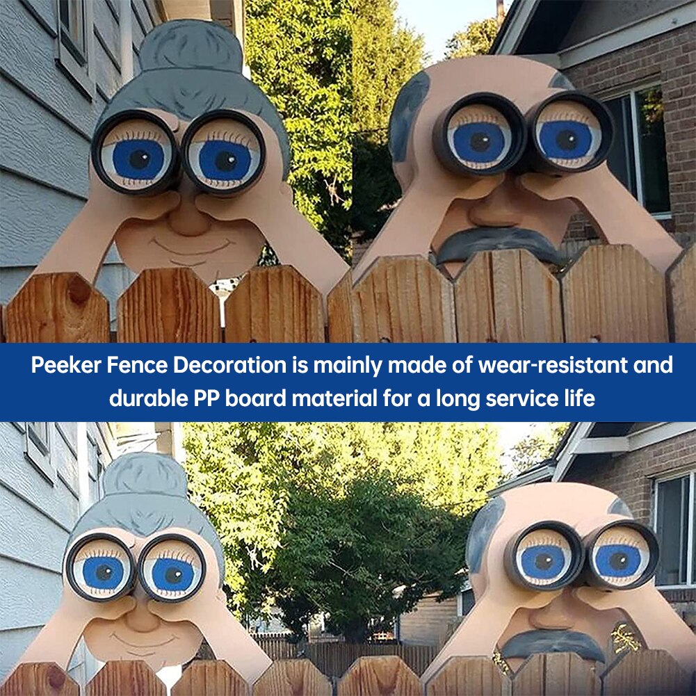 Peeker Garden Fence Decoration Funny Yard Art Sign... – Grandado