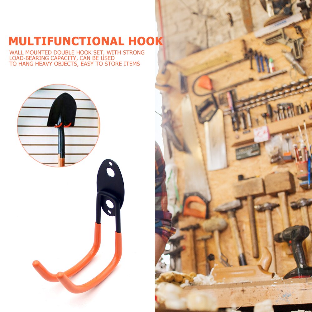 Dubbele Haak Garage Opslag Tool Muur-Mount Zware M... – Grandado