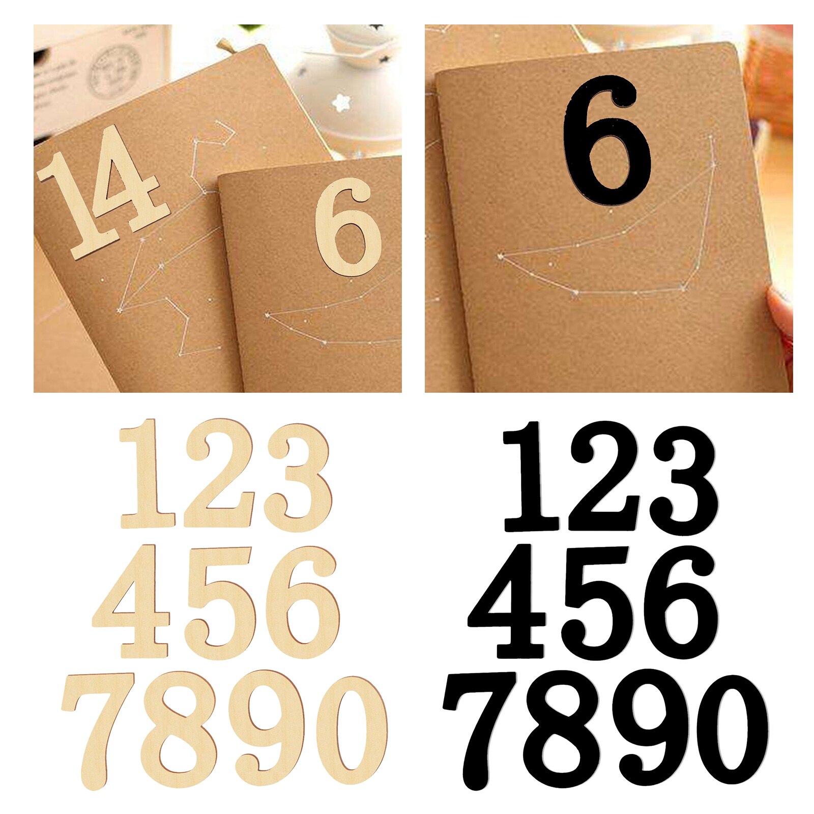 10pcs Wooden Numbers Diy Craft Numbers 0-9 Kids Ea... – Vicedeal