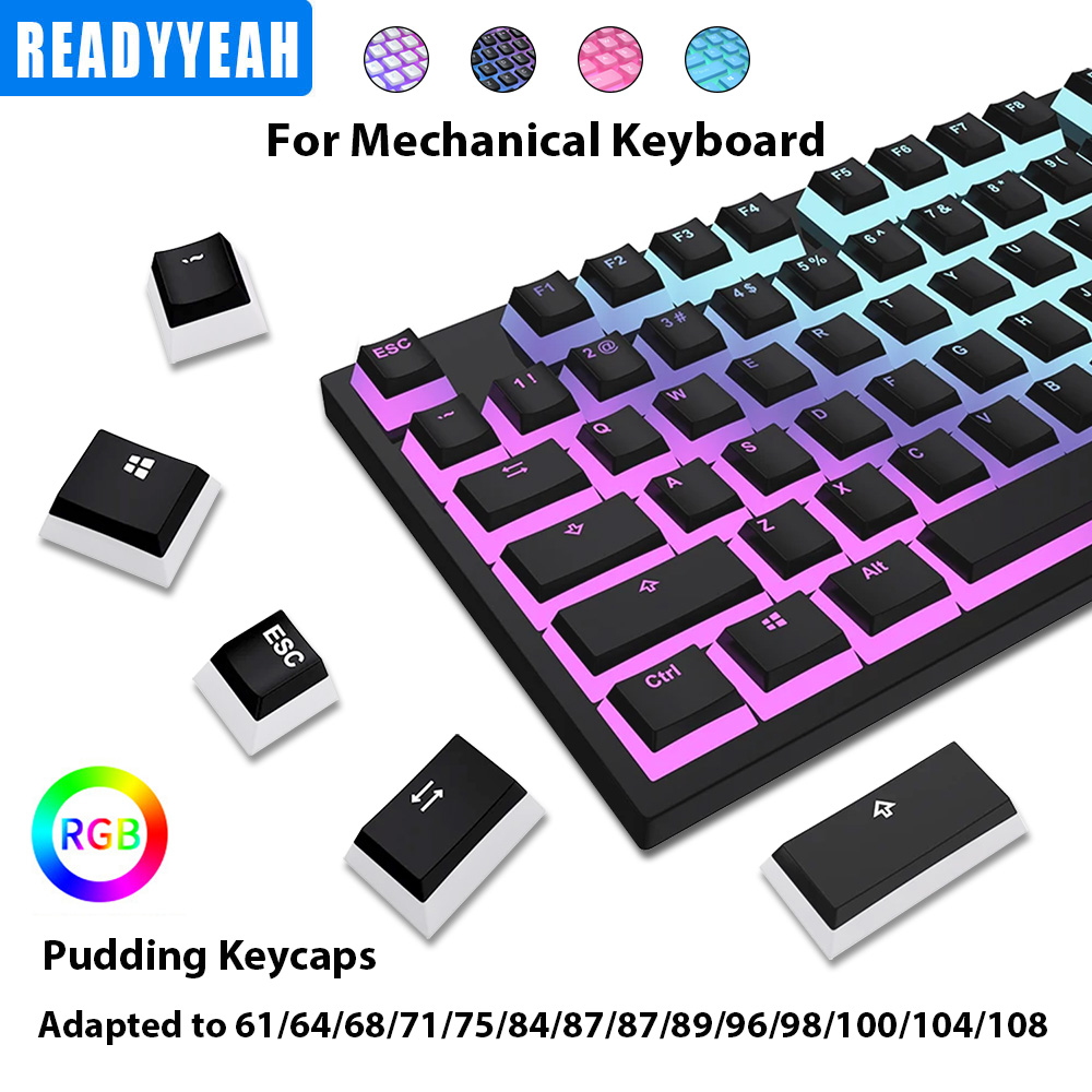 130 Toetsen Pudding Keycaps Voor 61 68 84 87 96 98... – Vicedeal
