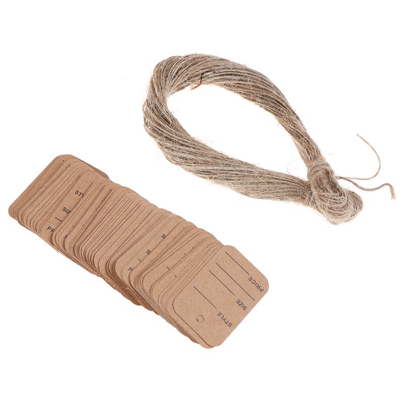 100 pcs Paper Tags Kraft Paper Tag Head Label Fest... – Vicedeal