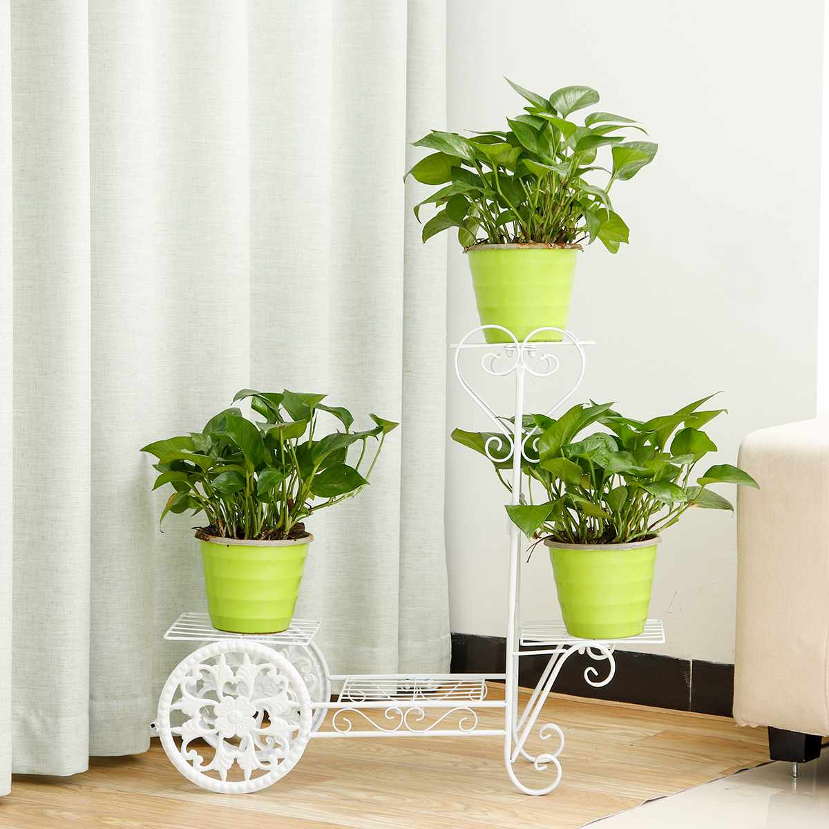 4 Spotted Metal Flower Rack Plant Stand Flower Sta... – Grandado