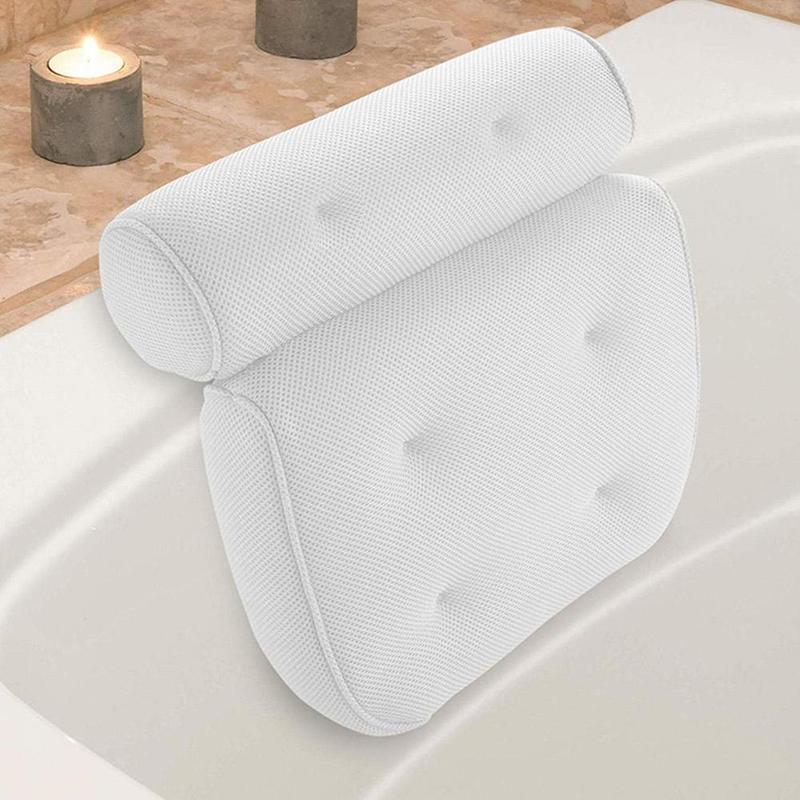 Breathable 3D Mesh Spa Bath Pillow with Suction Cu... – Grandado