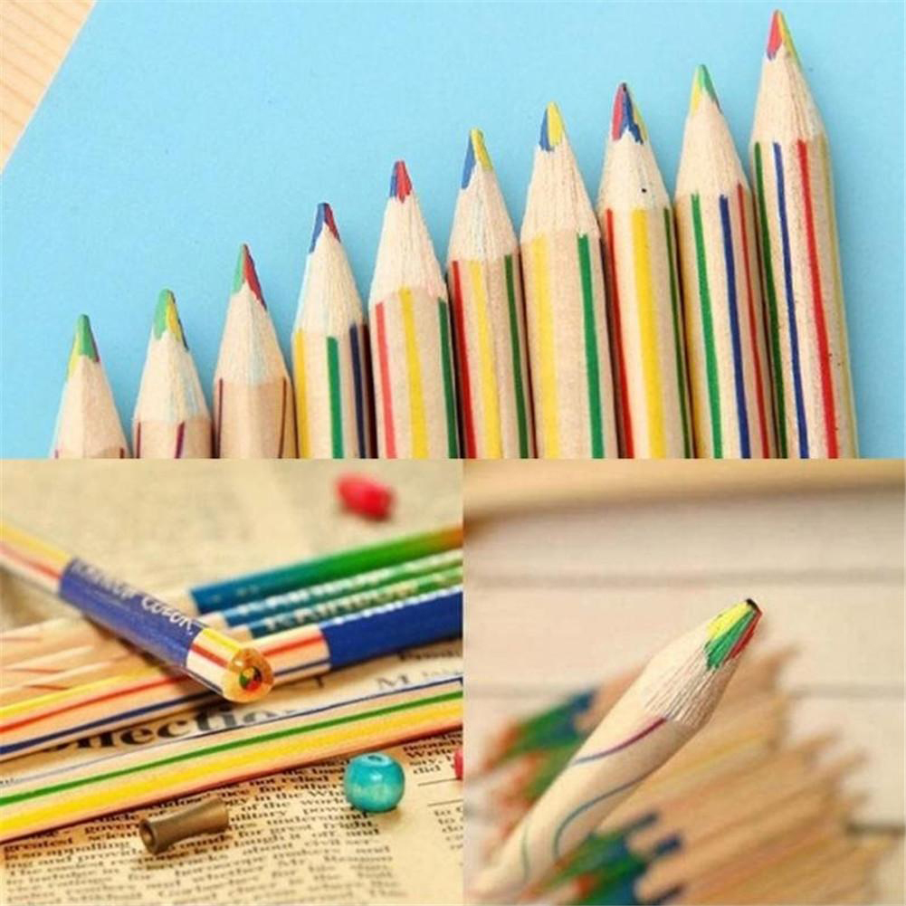 10Pcs Funny Four-Color Lead Wooden Pencil Student ... – Grandado