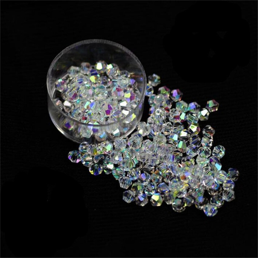 MHS. ZON 3mm-8mm Crystal AB Bicone Losse Spacer Kr... – Vicedeal