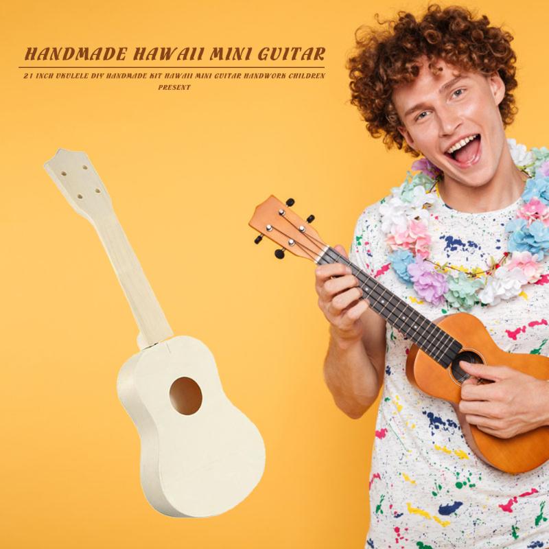 Ukulele DIY Kit 21 inch Handmade Hawaii Mini Guita... – Grandado