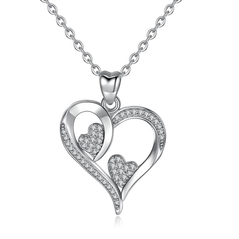 Eudora uniek 925 sterling zilveren hart-tot-hart h... – Vicedeal