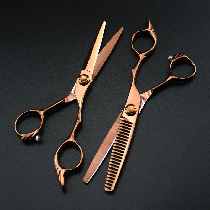 japan 440c 6 '' Bronze cut hair scissors c... – Grandado