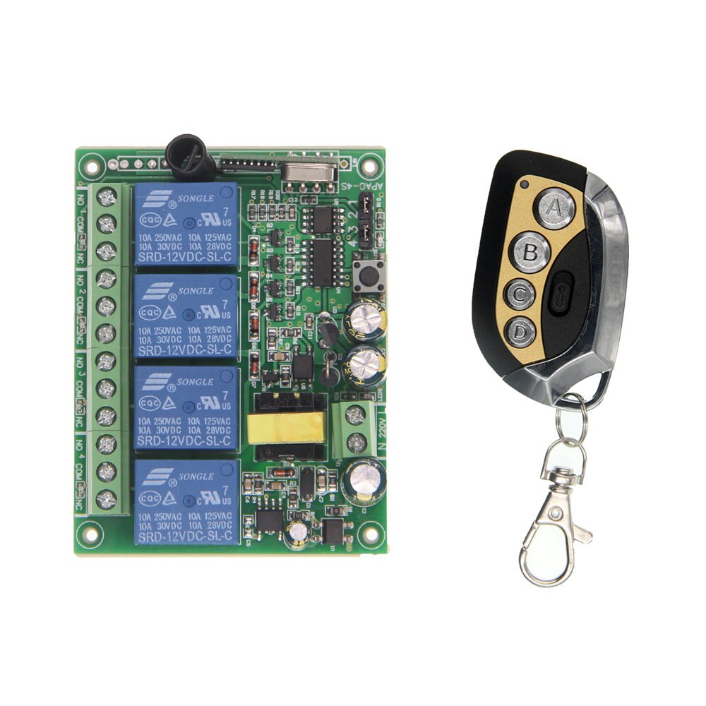 Smart Home AC 220V 4CH 4 CH Wireless Remote Contro... – Grandado