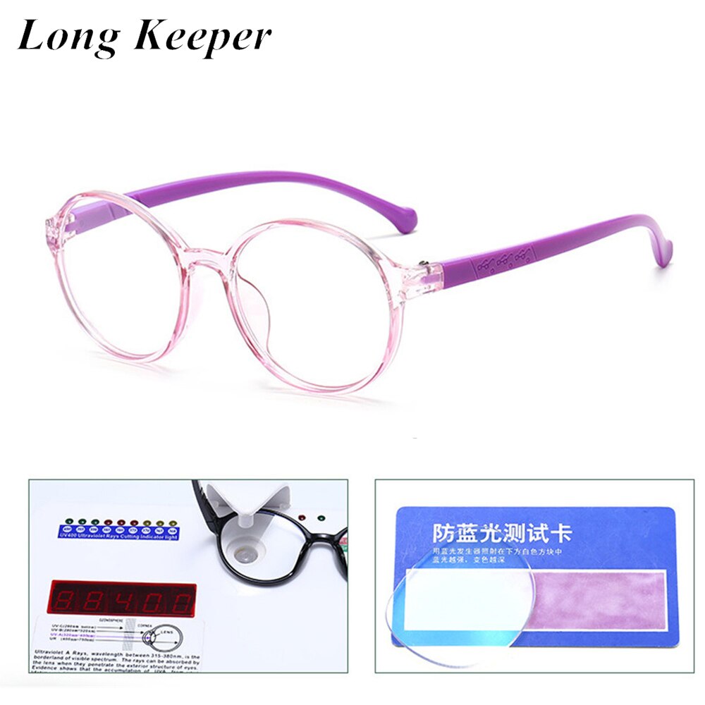 Anti Blue Light Glasses Kids Cute Round Optical Fr... – Grandado