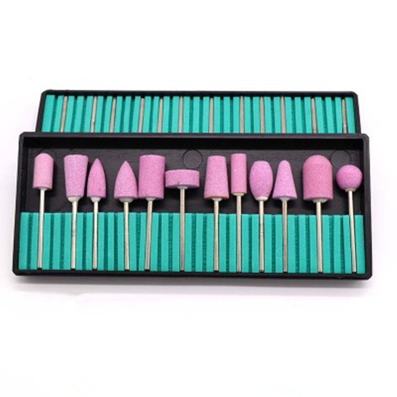 12Pcs Pink Sanding Nail Drill Bit Nail Polishing H... – Grandado