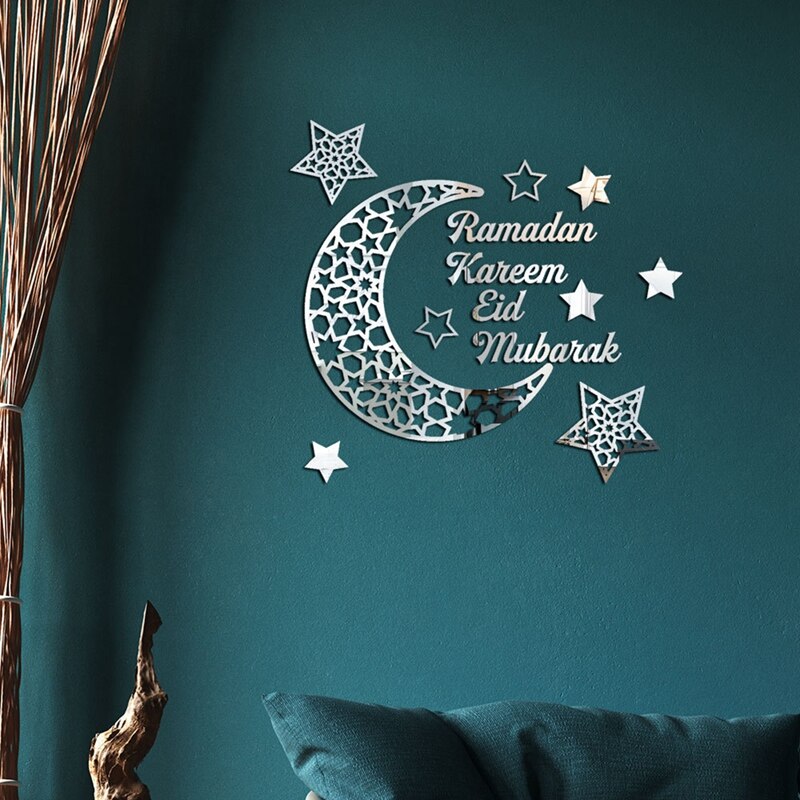 Eid Mubarak Acrylic Wall Stickers Ramadan Decorati... – Vicedeal