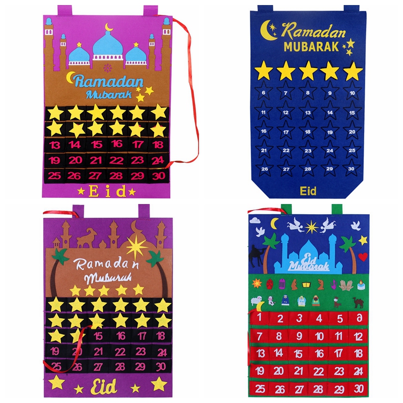 Eid Mubarak DIY Felt Calendar Countdown Ramadan De... – Grandado