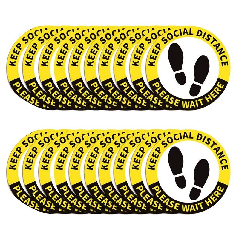 20Pcs Social Distancing Floor Decals Stickers Stan... – Grandado