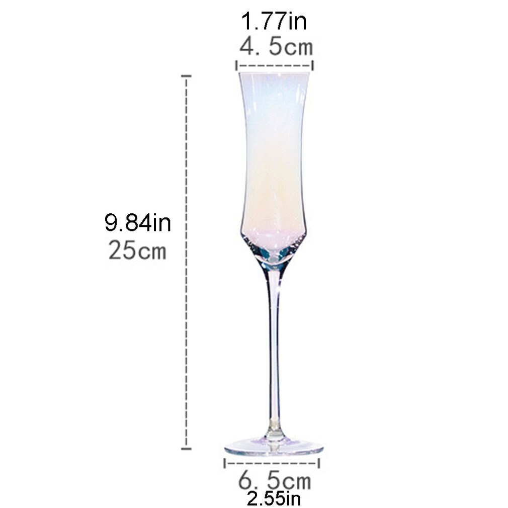 Copa de copa de champán de cristal arcoíris, vasos... – Grandado