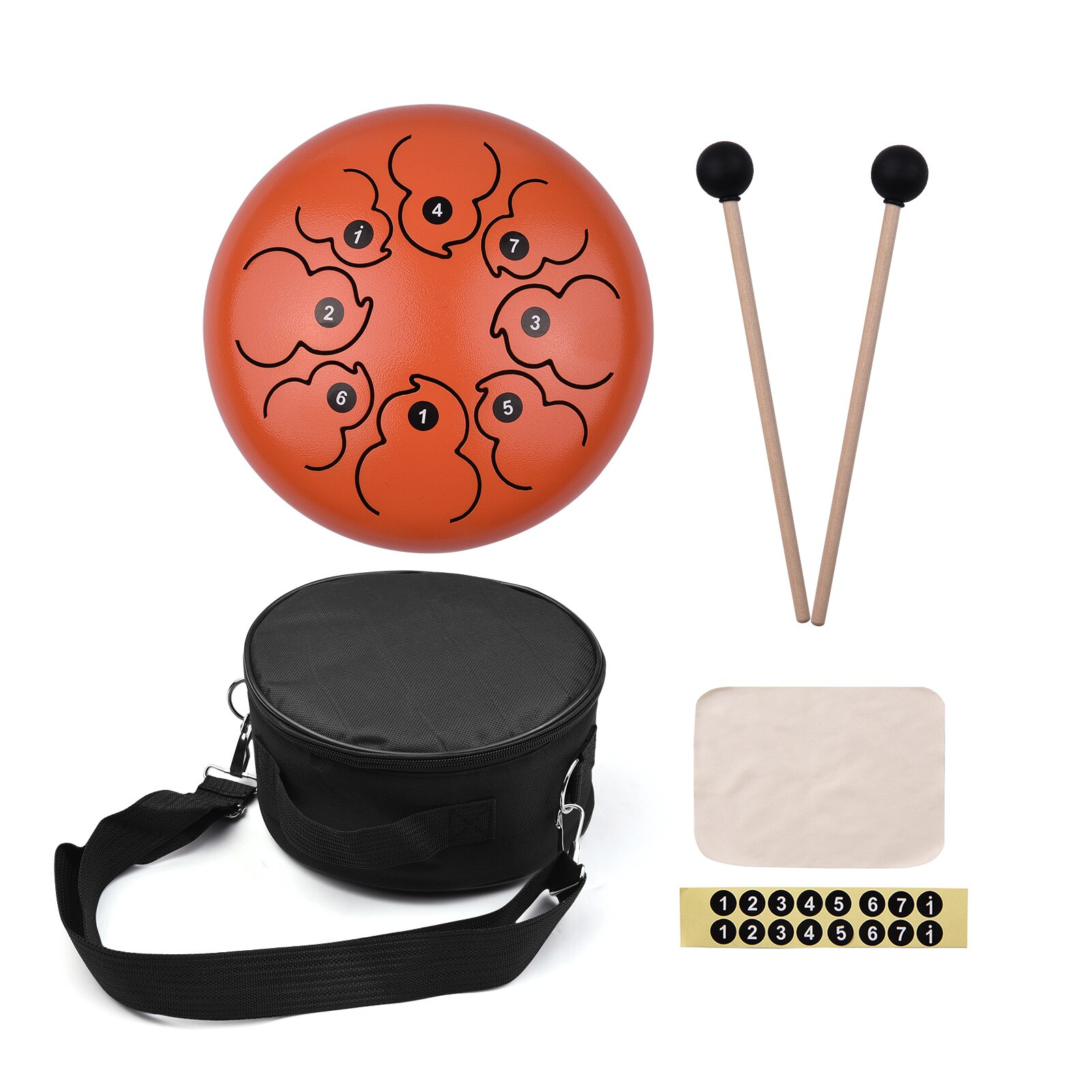 8-Inch 8-Tone Staal Tong Drum F Sleutel Percussie ... – Grandado