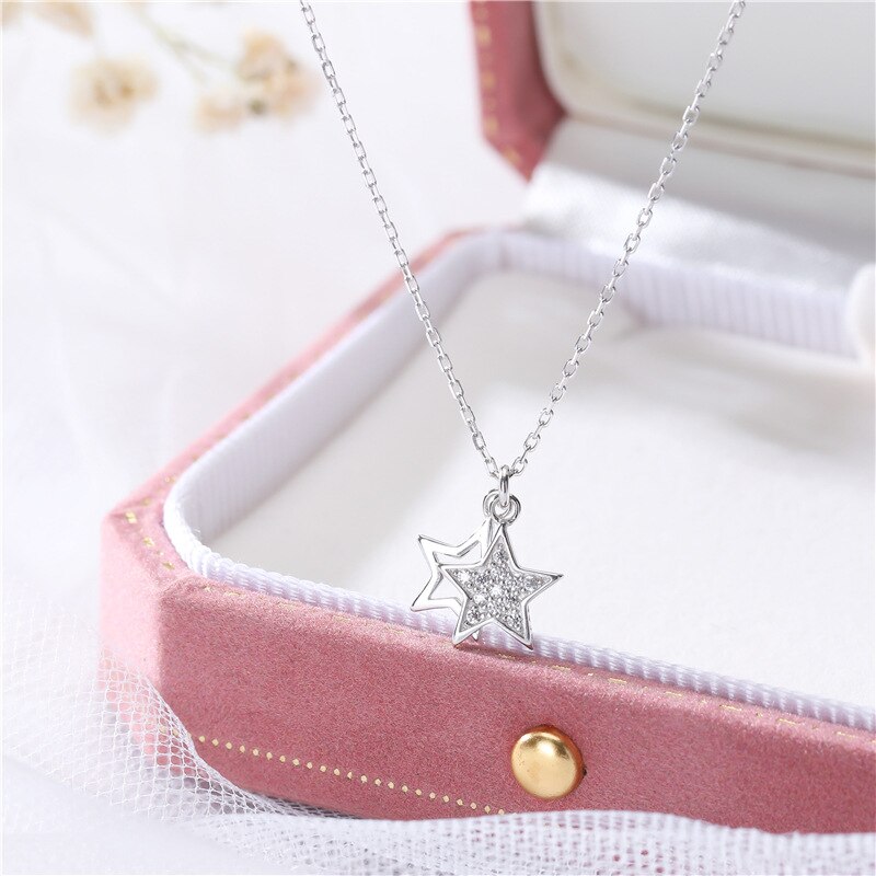 Sodrov 925 Sterling Silver Necklace Star Necklace ... – Grandado