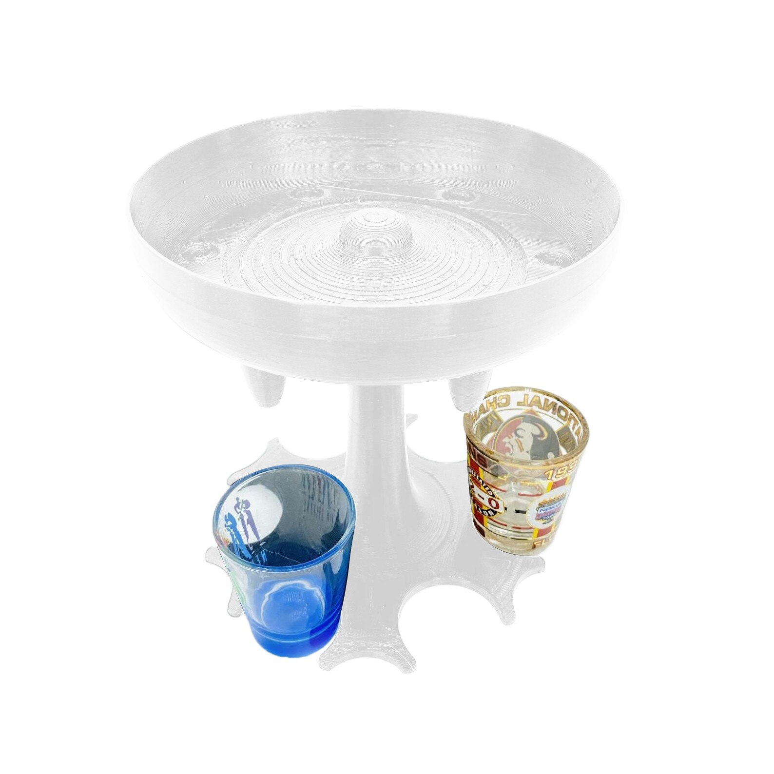6 Shot Glass White Dispenser and Holder -Dispenser... – Grandado