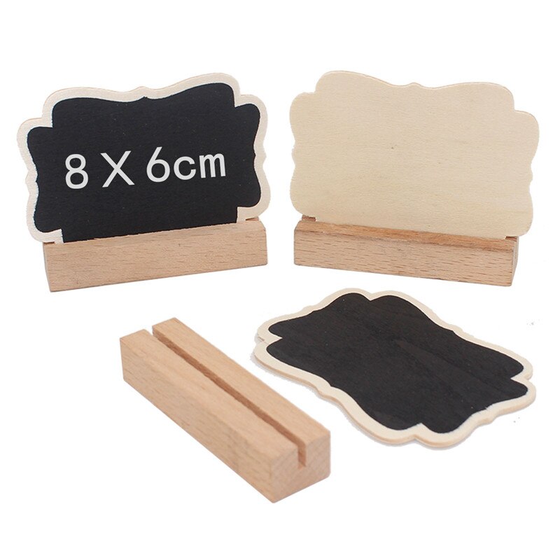 10pcs Mini Chalkboard Signs with Wood Base Stands ... – Grandado