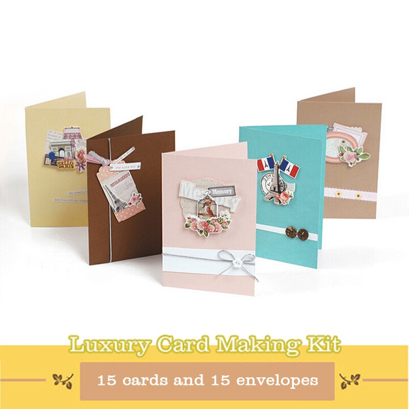 ENO Greeting 15 cards decoupage card kit make your... – Vicedeal