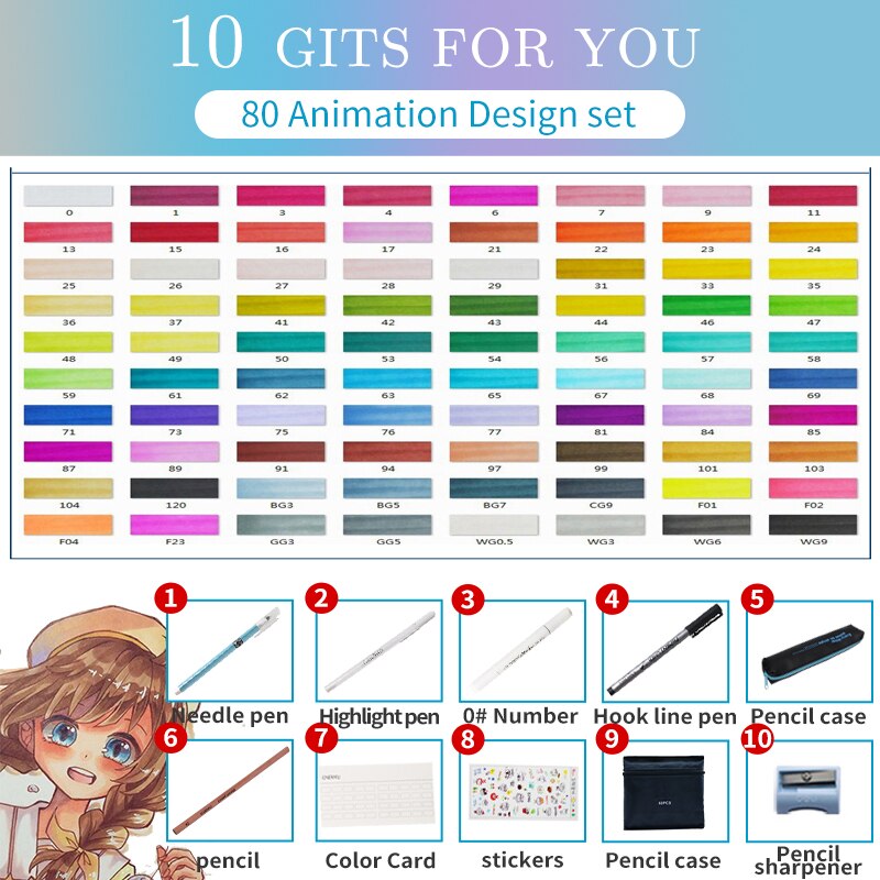 STA 30/40/60/80Color Alcohol Marker Pen Set OIly I... – Grandado