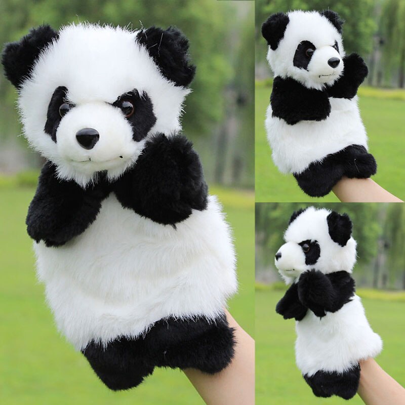 Panda Hand Puppet Baby Kids Plush Doll Educational... – Grandado