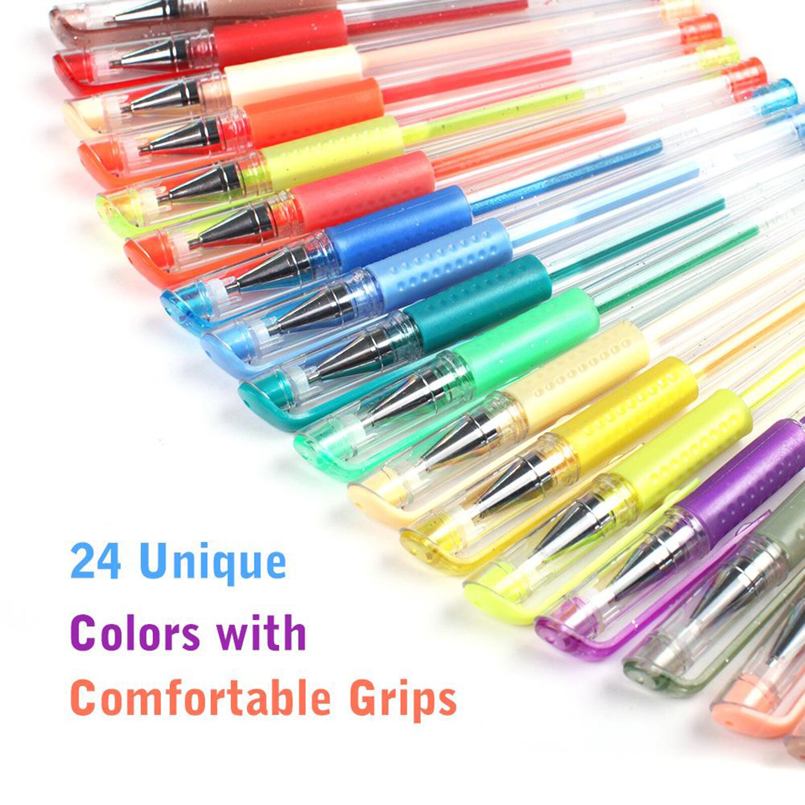 24 Color/Pack Glitter Gel Pens Colored Gel Pen Set... – Grandado