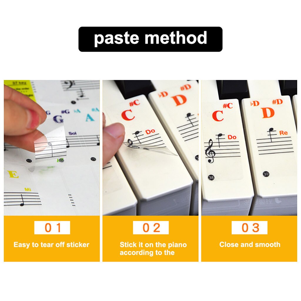 Piano Note Sticker Universal Piano Learner Sticker... – Vicedeal
