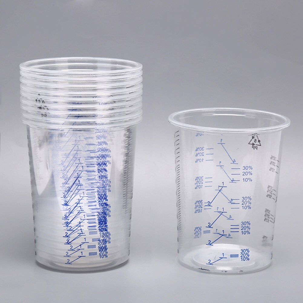 10Pcs 600ml Clear Plastic Paint Liquid Mixing Grad... – Grandado